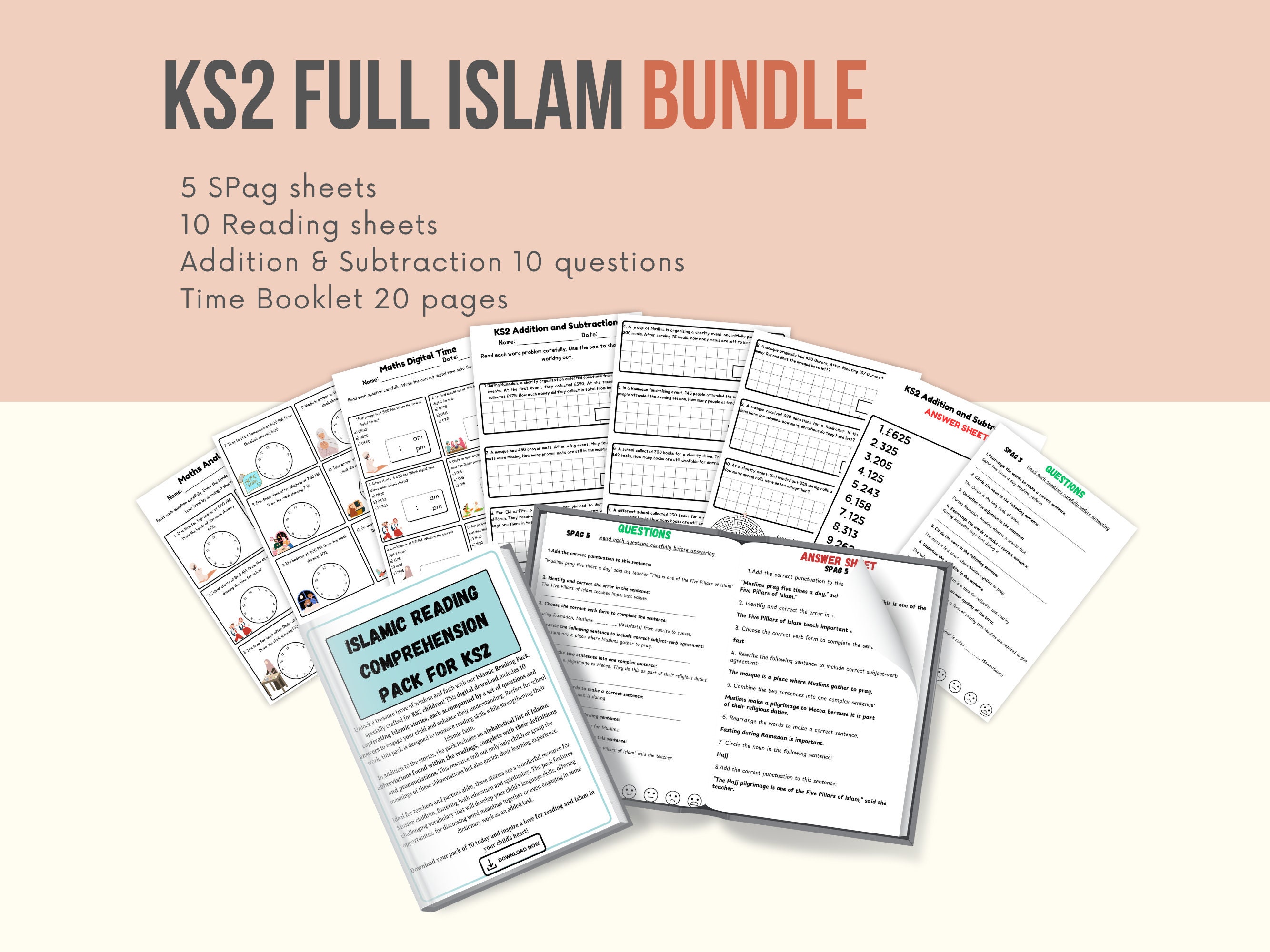 KS2 Islamic Learning Worksheets Bundle Digital Download ,fun and ...