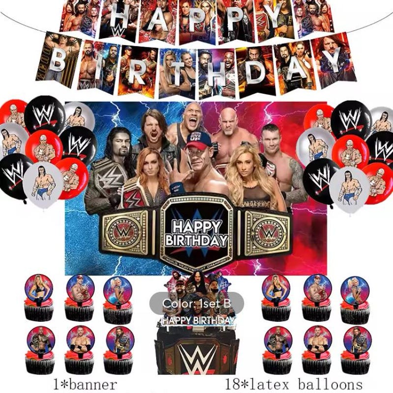 Wwe Birthday Invitations - Etsy