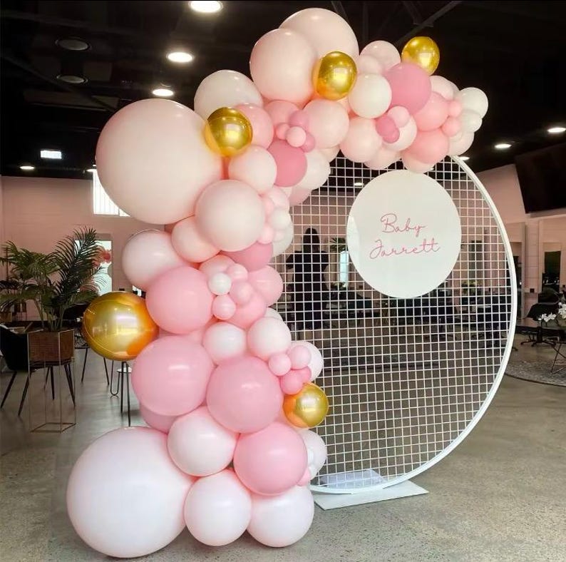 Pink & Gold Balloon Arch Garland | 104 Piece Party Decorations DIY ...