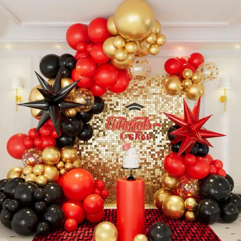 Red and Black Party Decor - Etsy