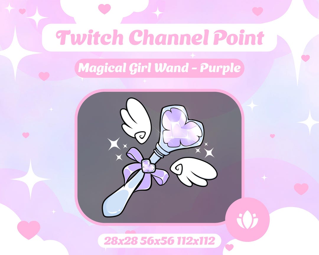 Purple Magic Wand Twitch Channel Point, Twitch Emote, Channel Point ...