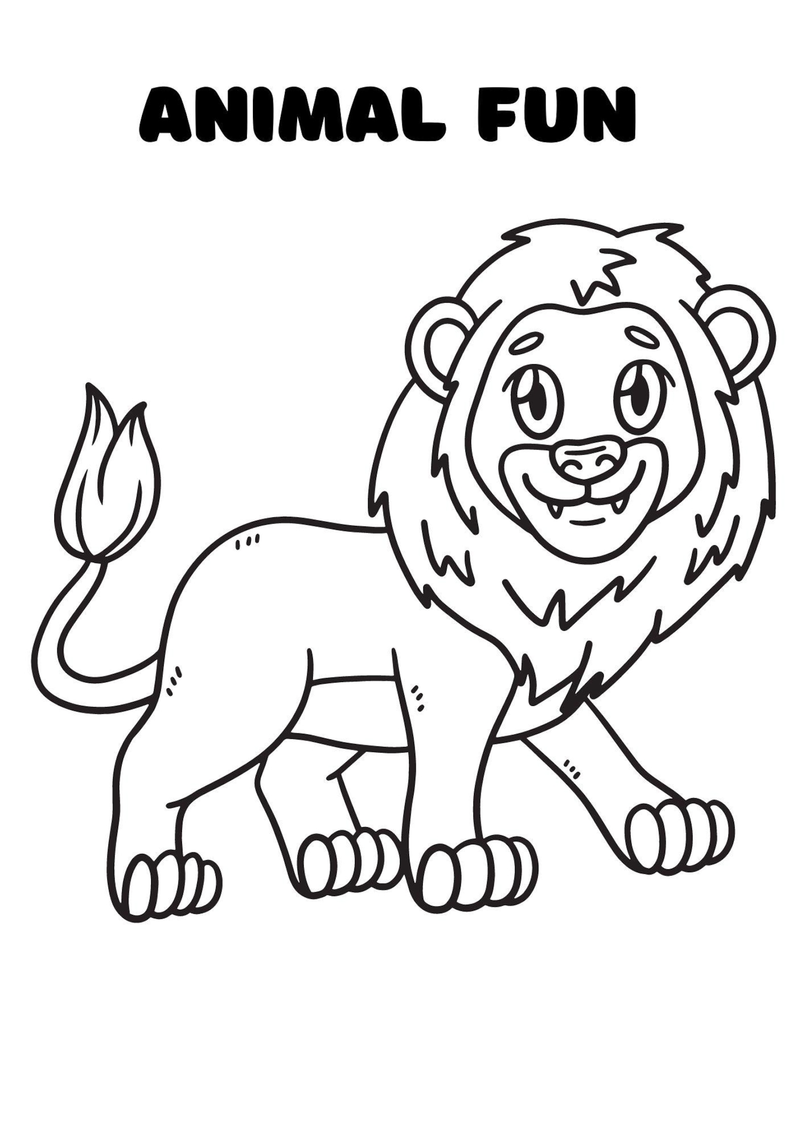 Printable Animal Coloring Book for Kids Fun & Educational Designs ...