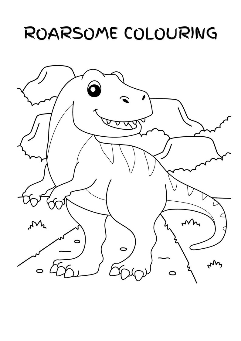 Dinosaur Printable Colouring Book for Kids Fun & Educational ...