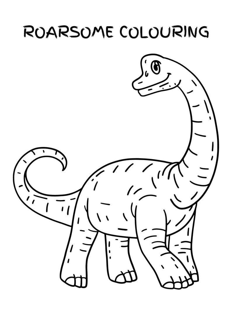 Dinosaur Printable Colouring Book for Kids Fun & Educational ...