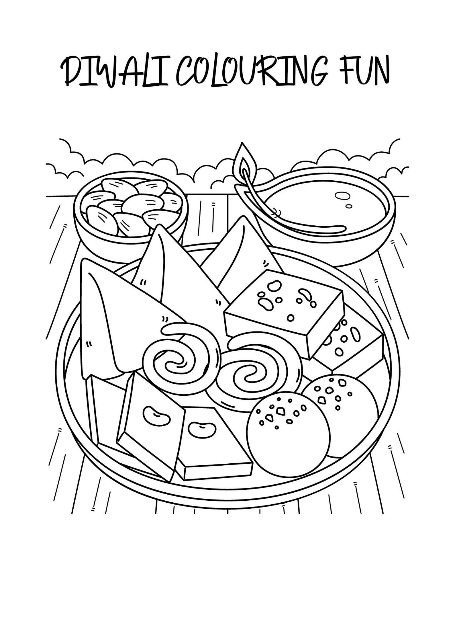 Printable Diwali Coloring Book for Kids Festive & Fun Designs Instant ...