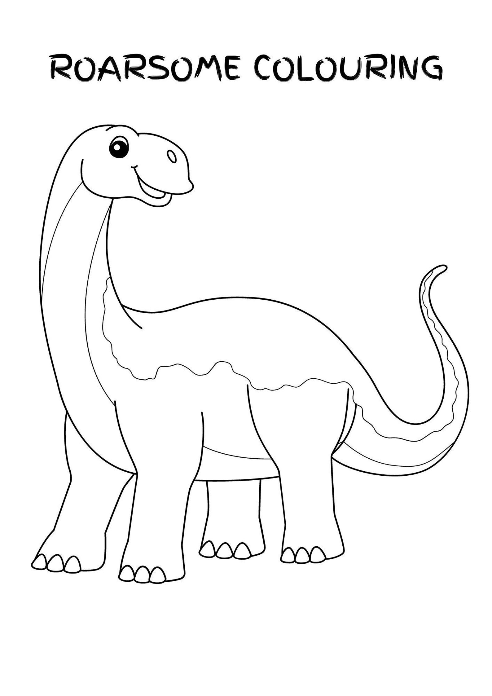 Dinosaur Printable Colouring Book for Kids Fun & Educational ...
