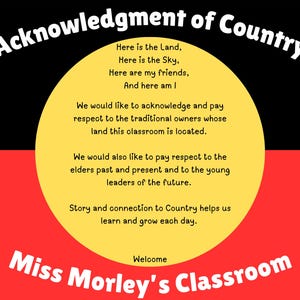 Editable Acknowledgment of Country Classroom Display Digital Download ...