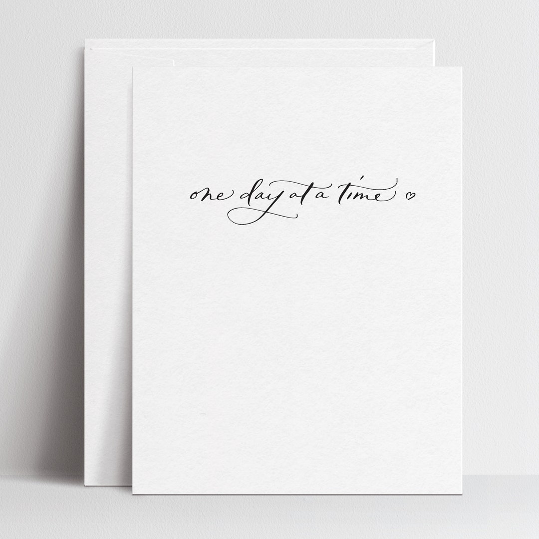 One Day at a Time - Greeting Cards - Etsy