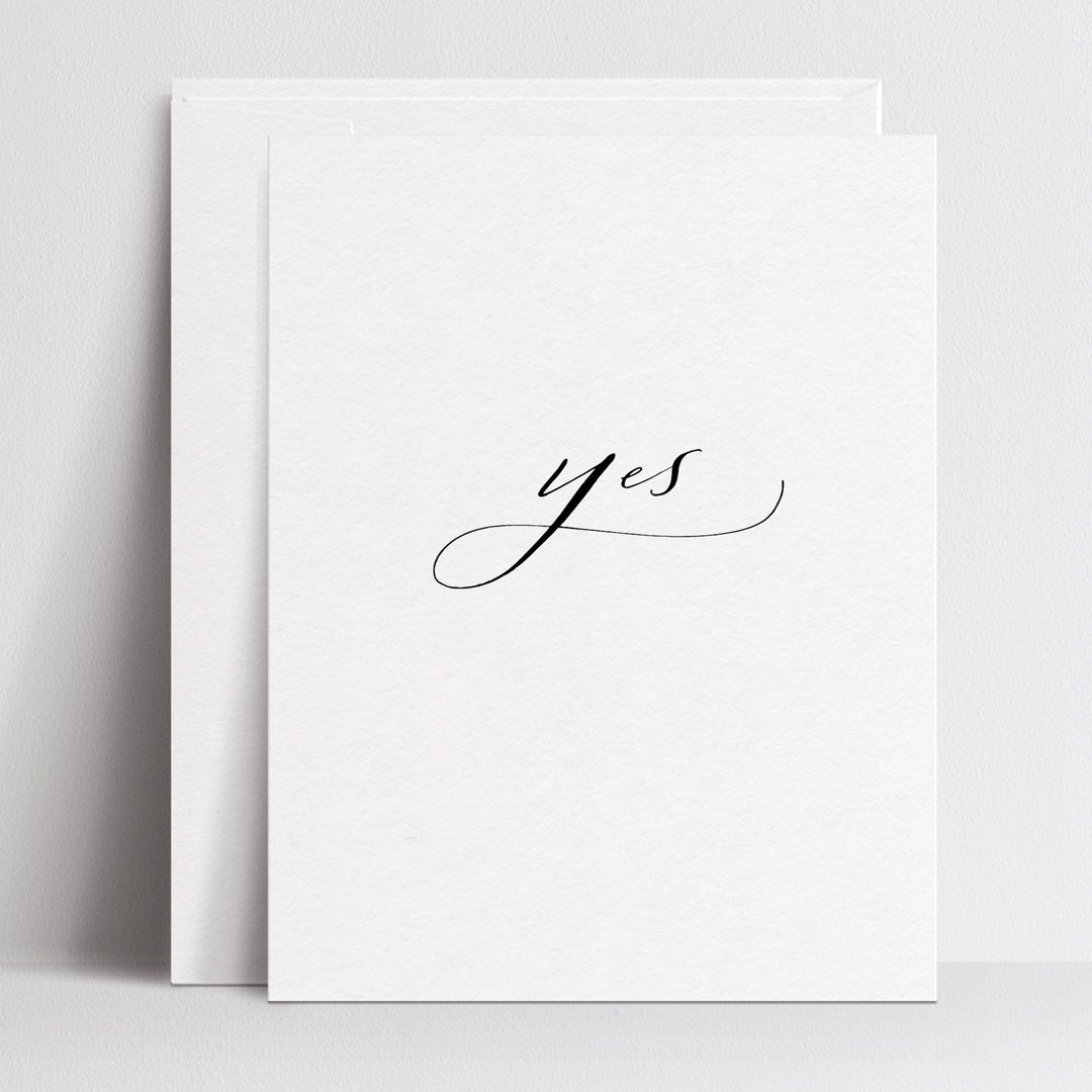 Yes - Greeting Cards - Etsy