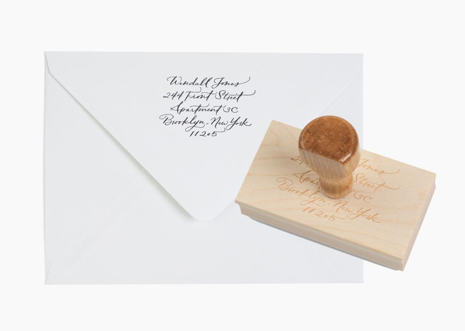 Custom Calligraphy Rubber Address Stamp - Etsy
