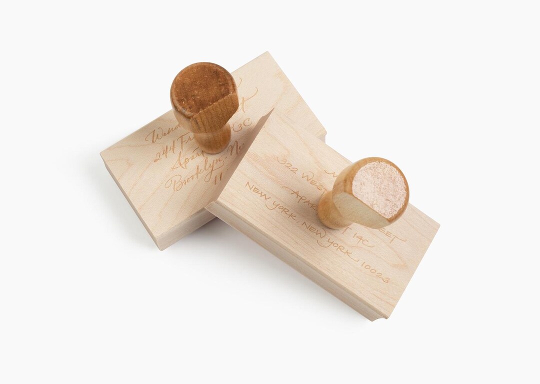 Custom Calligraphy Rubber Address Stamp - Etsy
