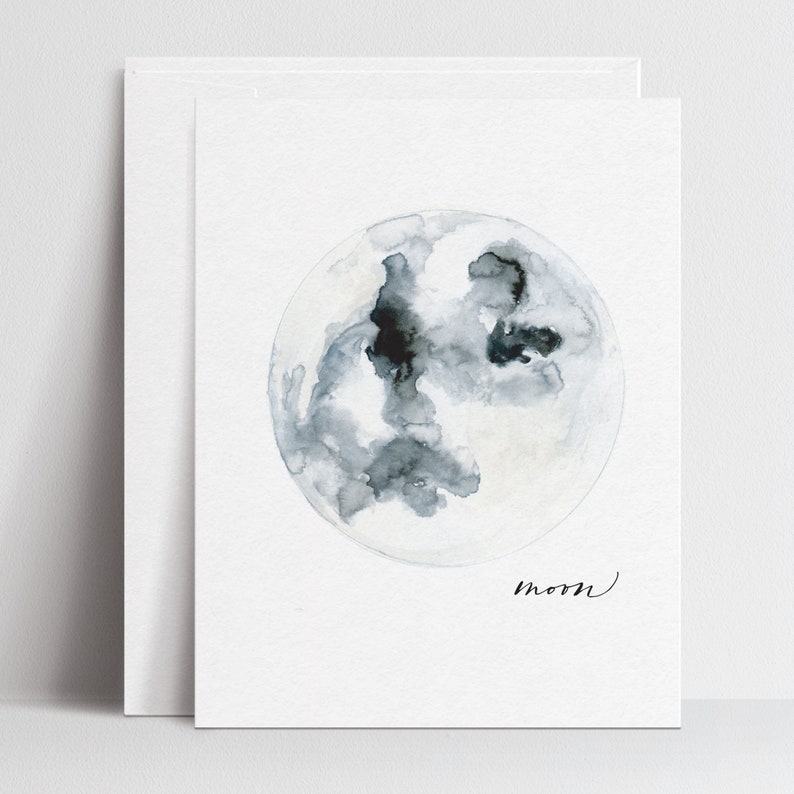 Moon - Greeting Cards - Etsy
