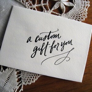 Gift Certificate for Return Address Stamp (with Custom Calligraphy) - Etsy
