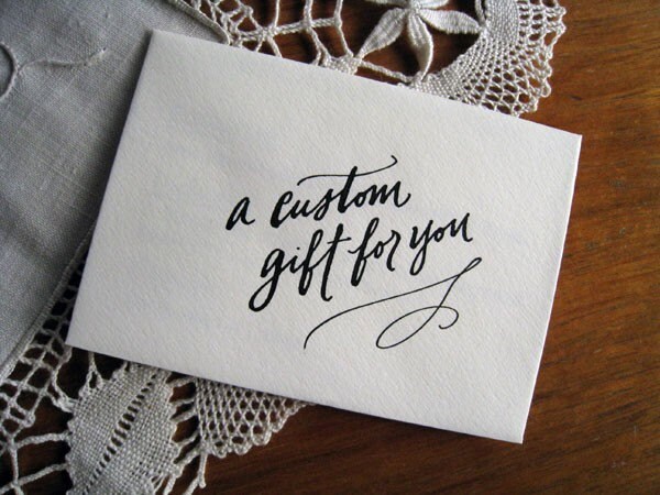 Gift Certificate for Return Address Stamp (with Custom Calligraphy) - Etsy