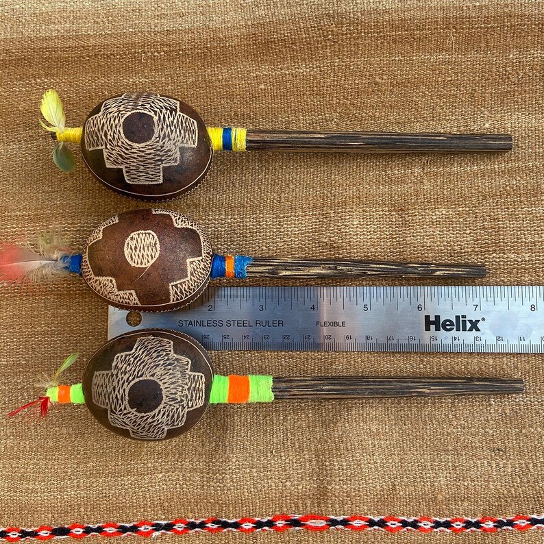 Peruvian Rattle Chakana Cross Gourd Shaman Rattle Andean Cross ...
