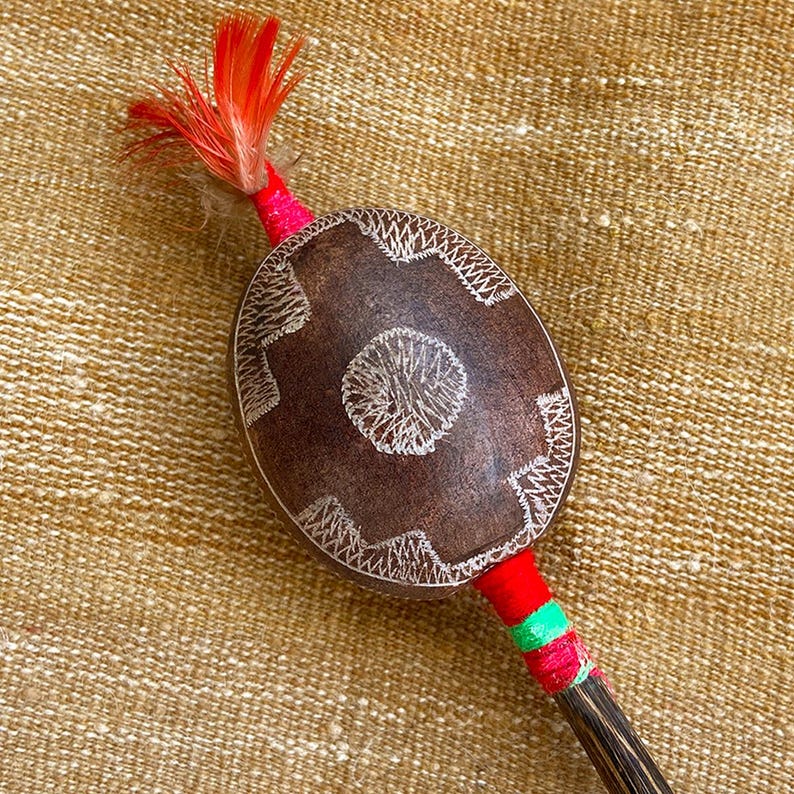 Peruvian Rattle Chakana Cross Gourd Shaman Rattle Andean Cross ...