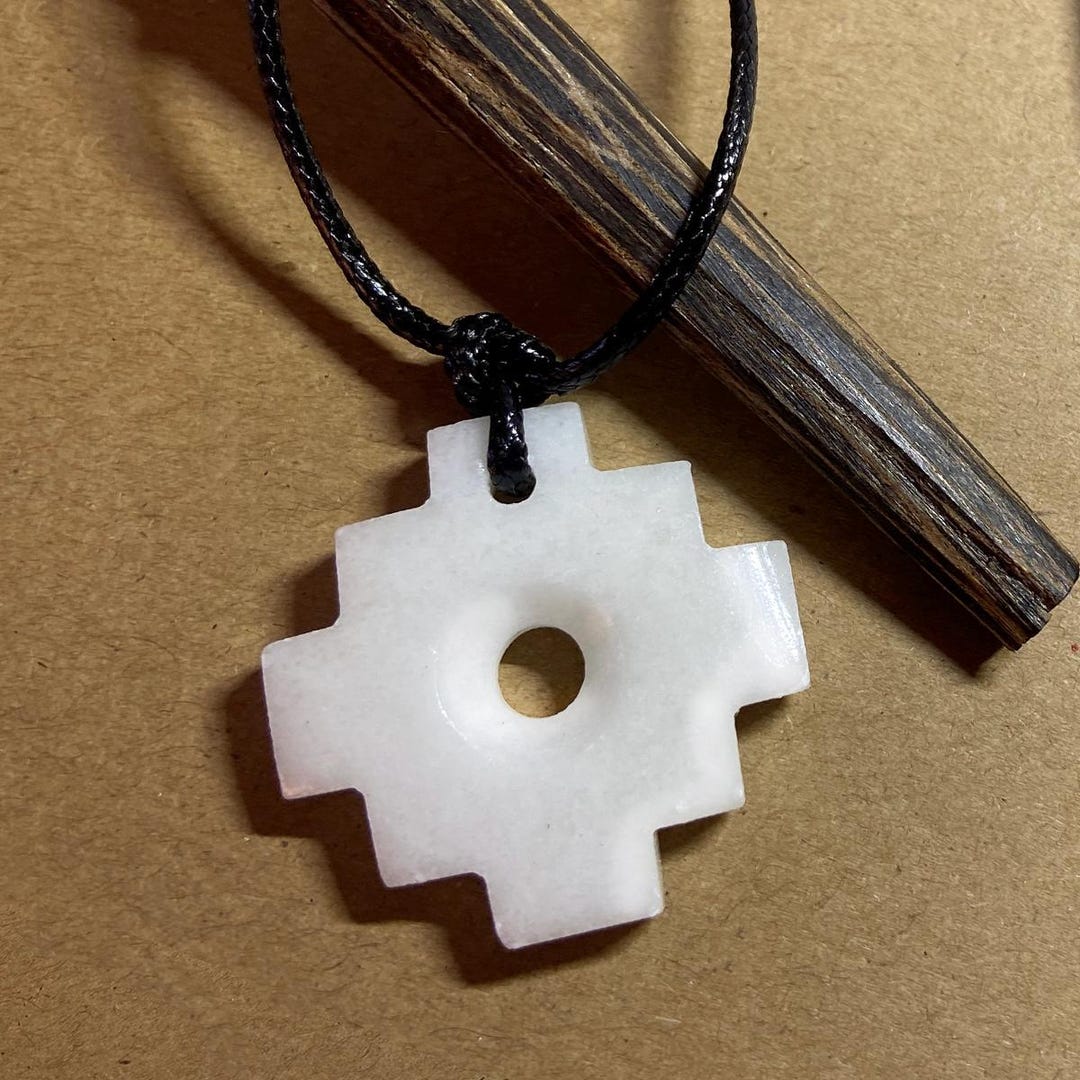 Chakana Stone Necklace Inca Cross Pendant Peruvian Spiritual Jewelry ...