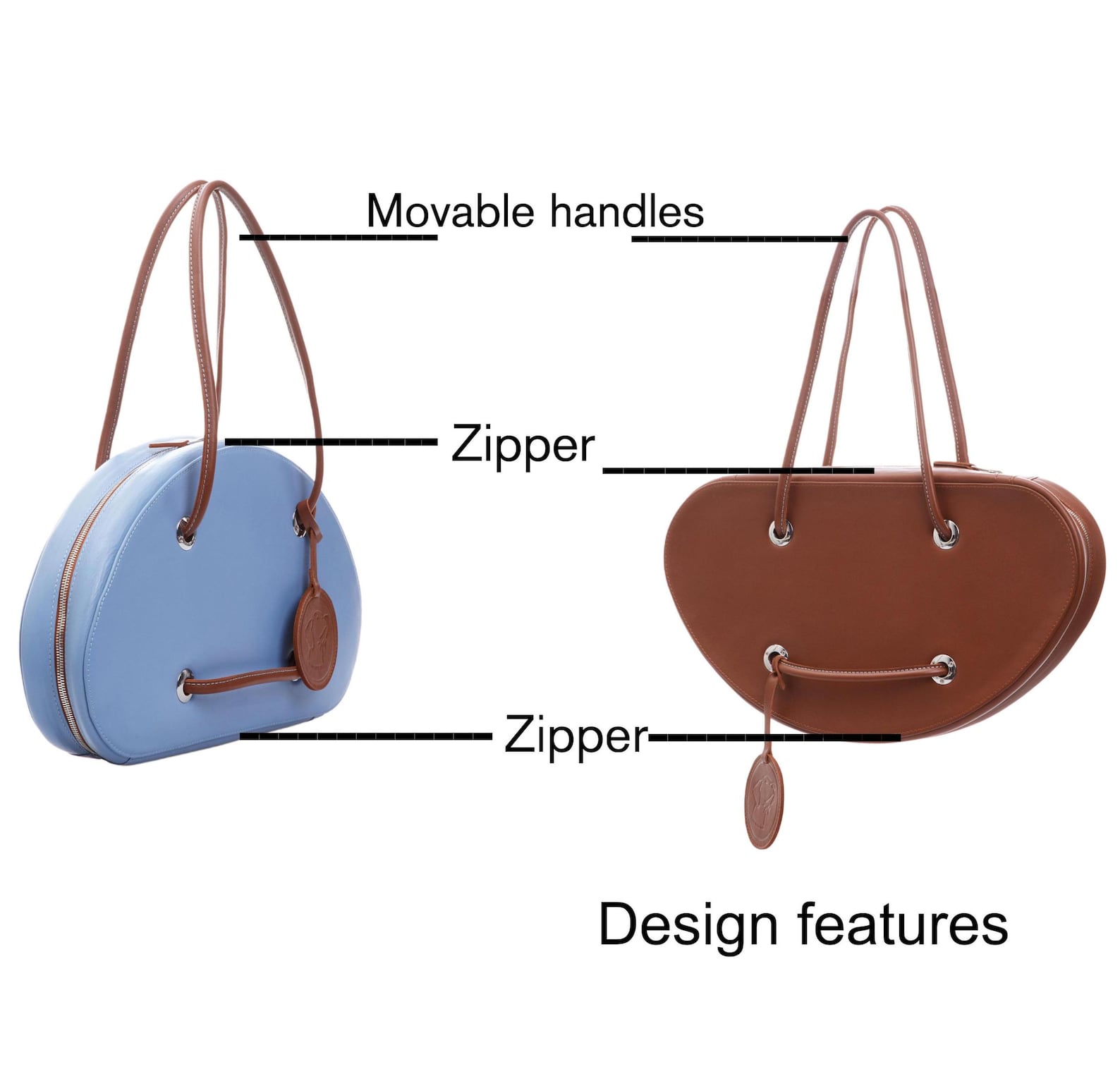 Dual-color Transform Bag, Convertible Leather Bag, Two-tone Shoulder ...