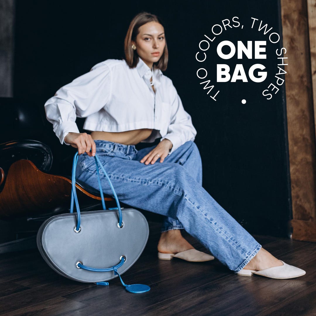 Unique Shaped Bag, Leather Bag Purse, Handmade Shoulder Bag, Unusual ...