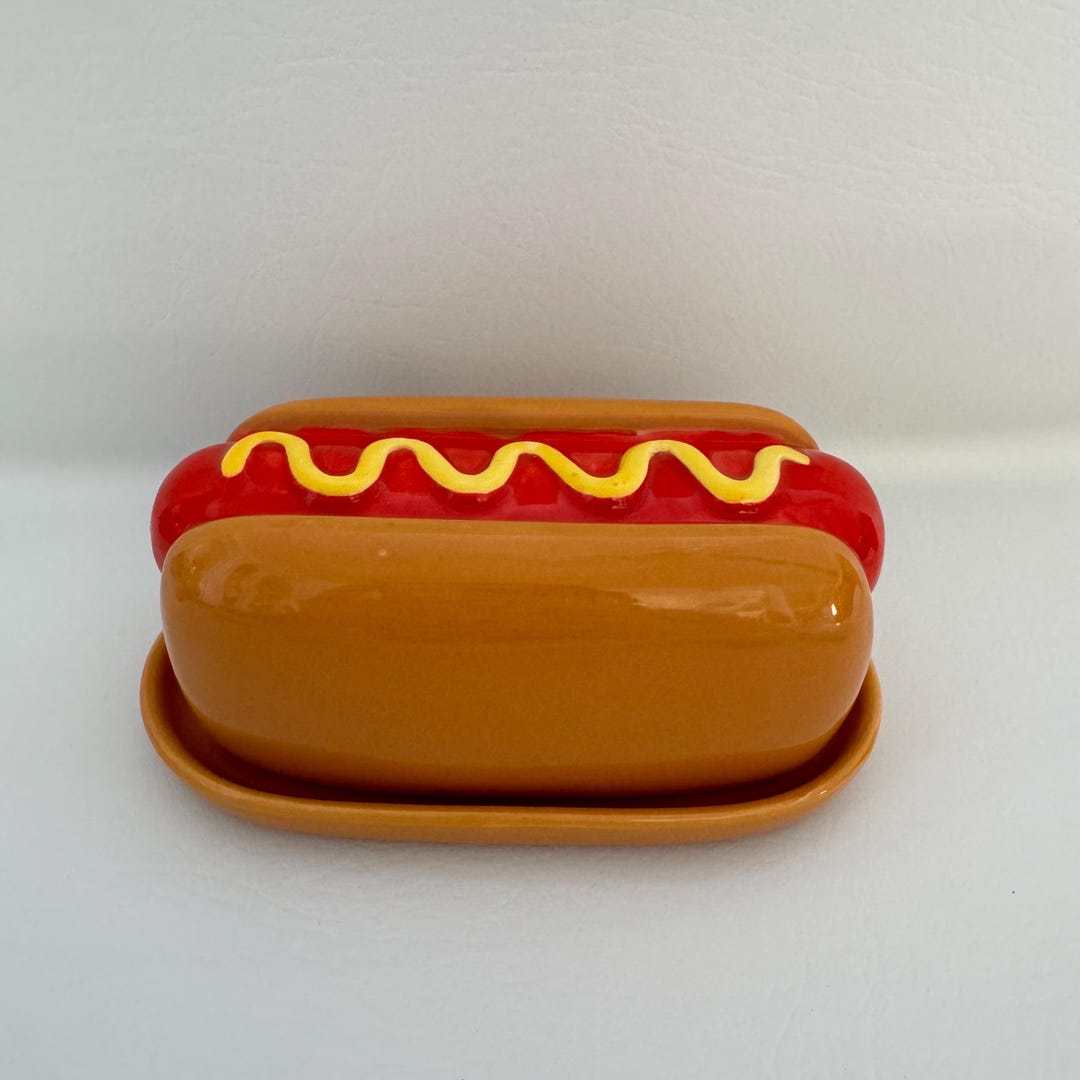Hot Dog Butter Dish Ceramic New - Etsy