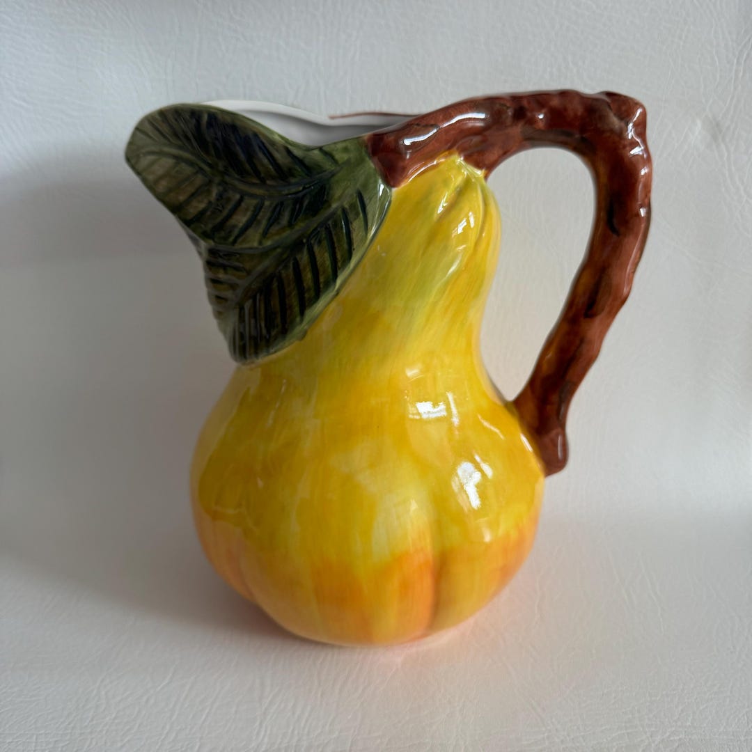Pear Ceramic Pitcher Kitchen Decor - Etsy