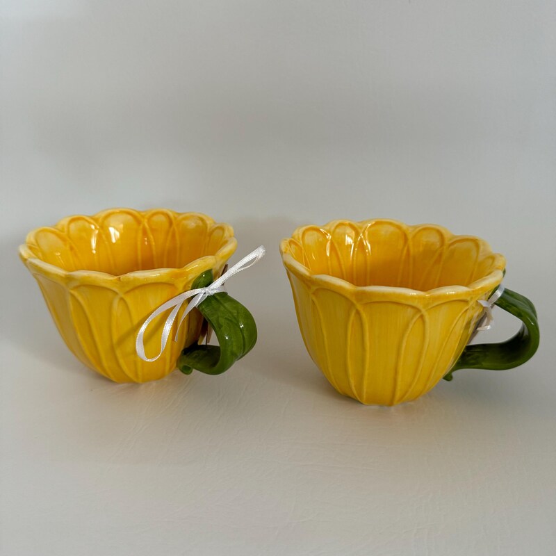 Yellow Tea Cup Set - Etsy