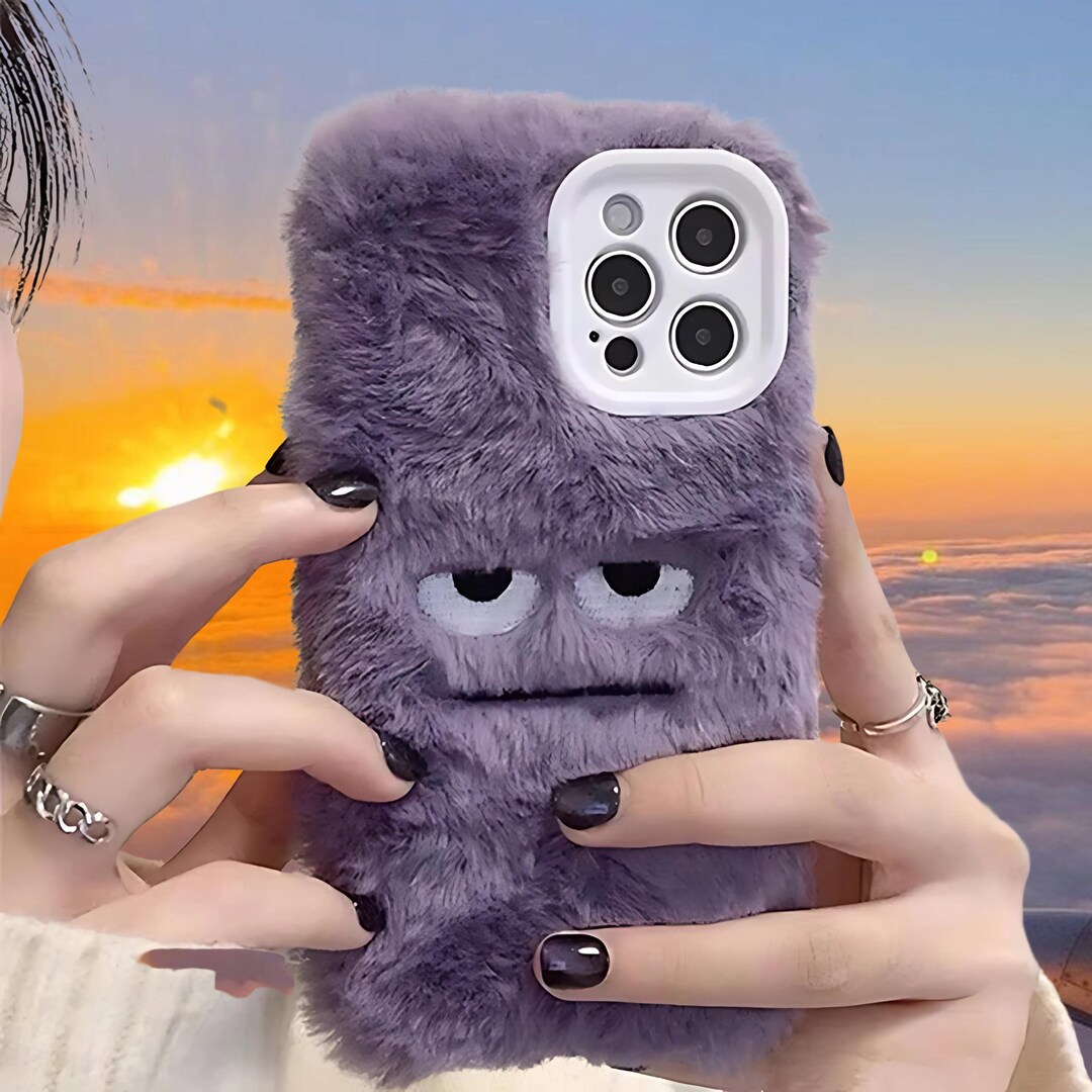 Purple Furry Monster Phone Case - Cute & Unique Protection - Funny ...