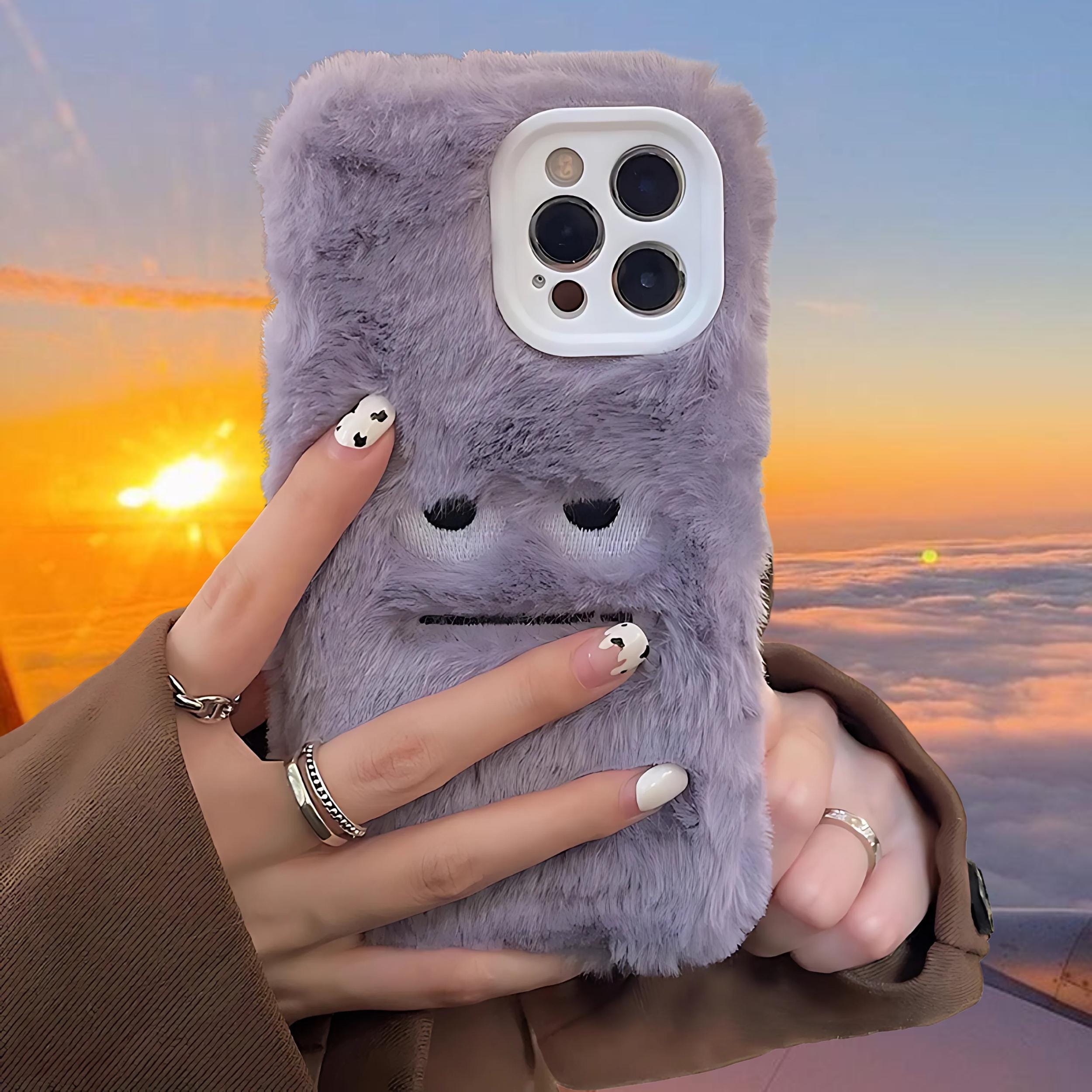 Purple Furry Monster Phone Case Cute & Unique Protection Funny ...
