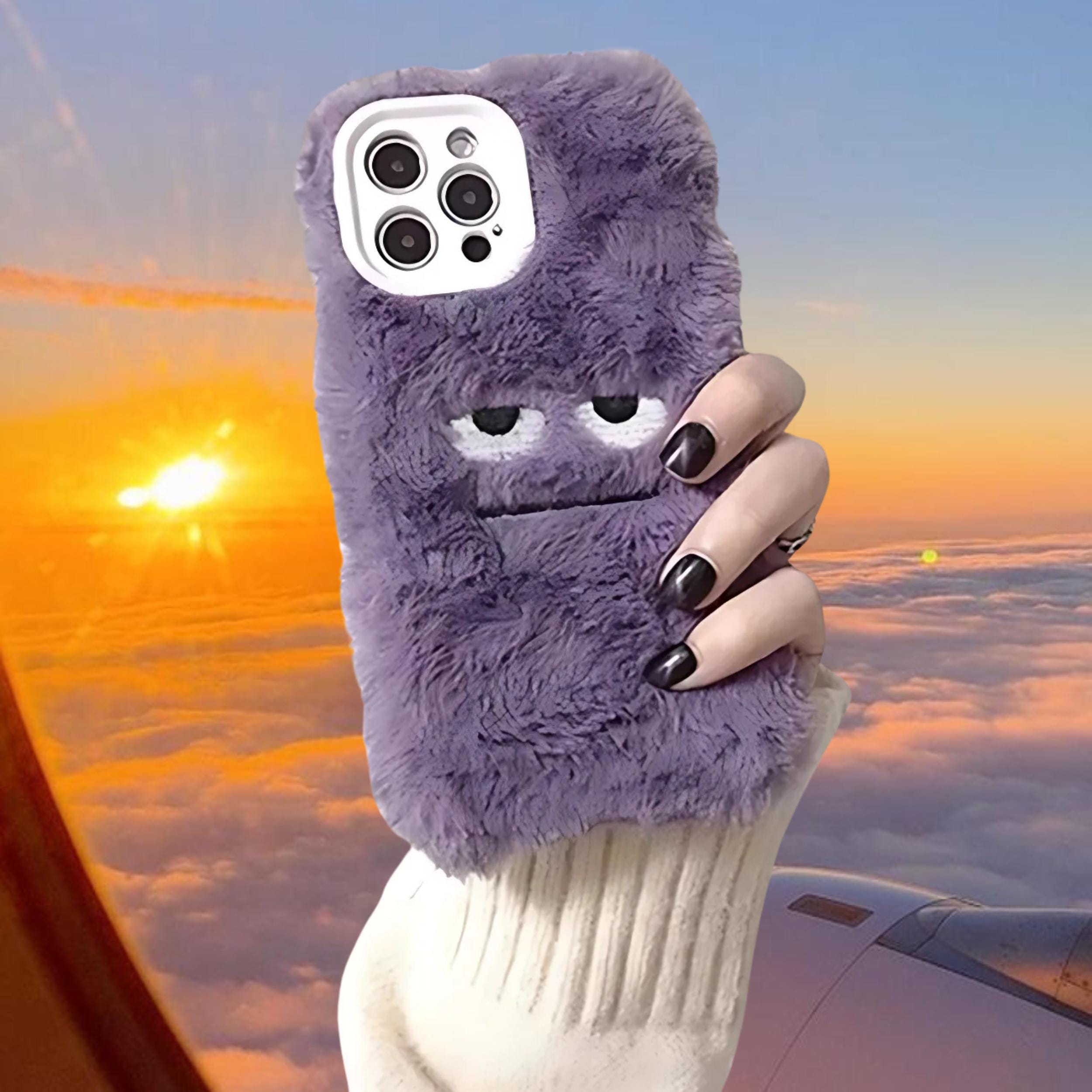 Purple Furry Monster Phone Case Cute & Unique Protection Funny ...