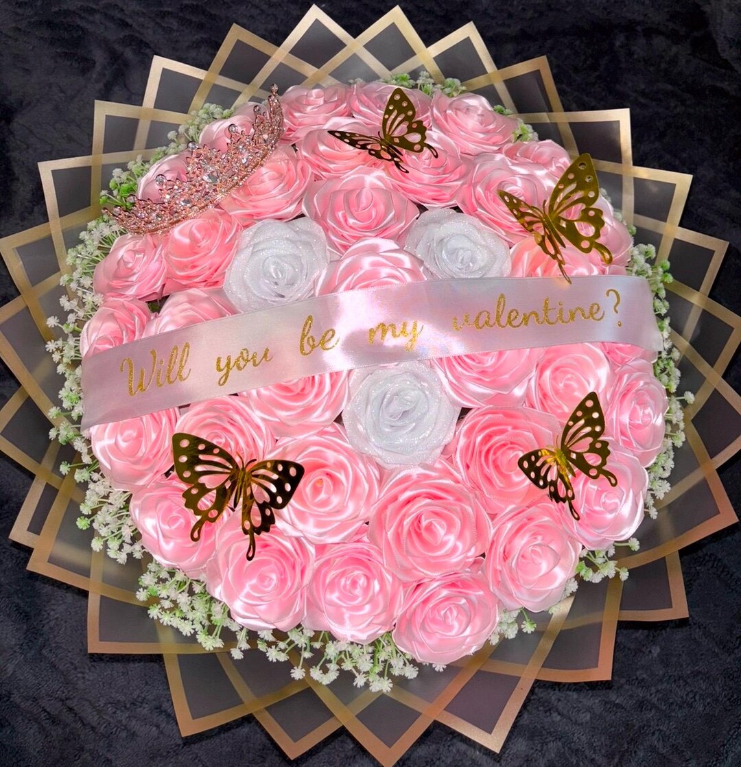 Handmade Silk Rose Bouquet - Etsy