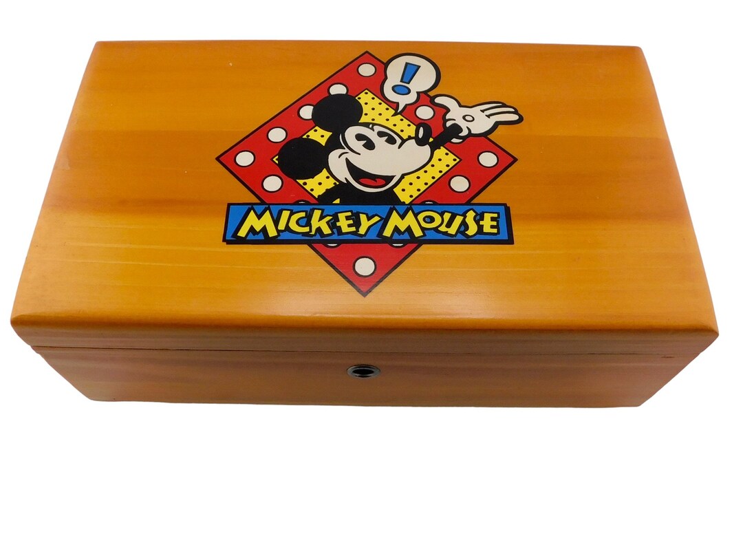 Vintage LANE Cedar Mickey Mouse Lock Box. Disney - Etsy