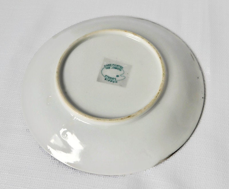 Antique the Jonroth Studios Nippon Hand Painted Flowers Plate. Set of 3 ...