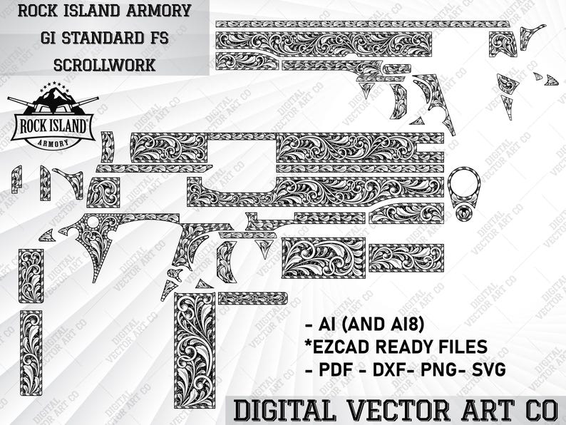Rock Island Armory Gi Standard Fs Scrollwork, Laser Engraving,engraving ...