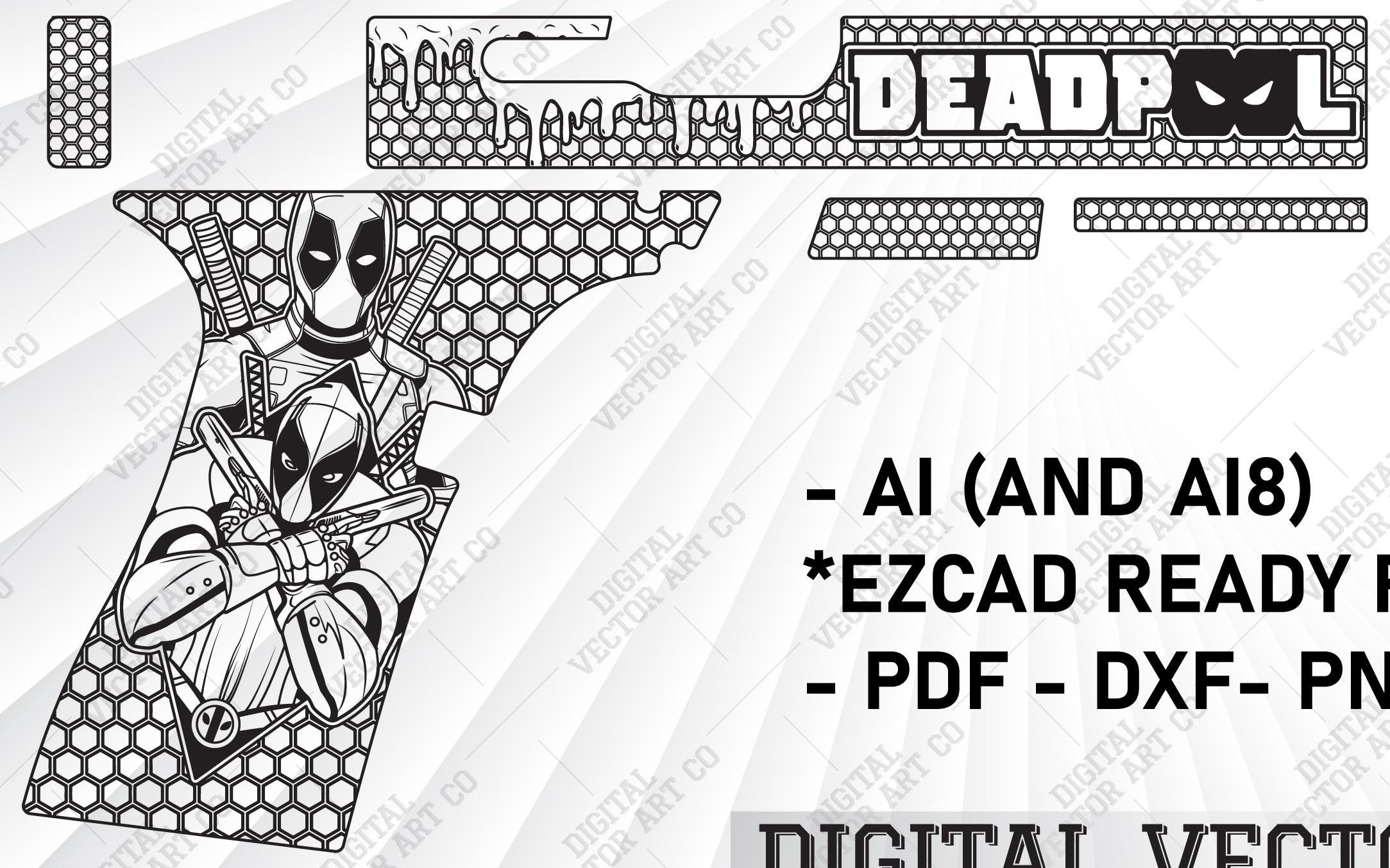 Glock 23 Gen 2 Deadpool Theme.svg Glock File,deadpool Vector File ...