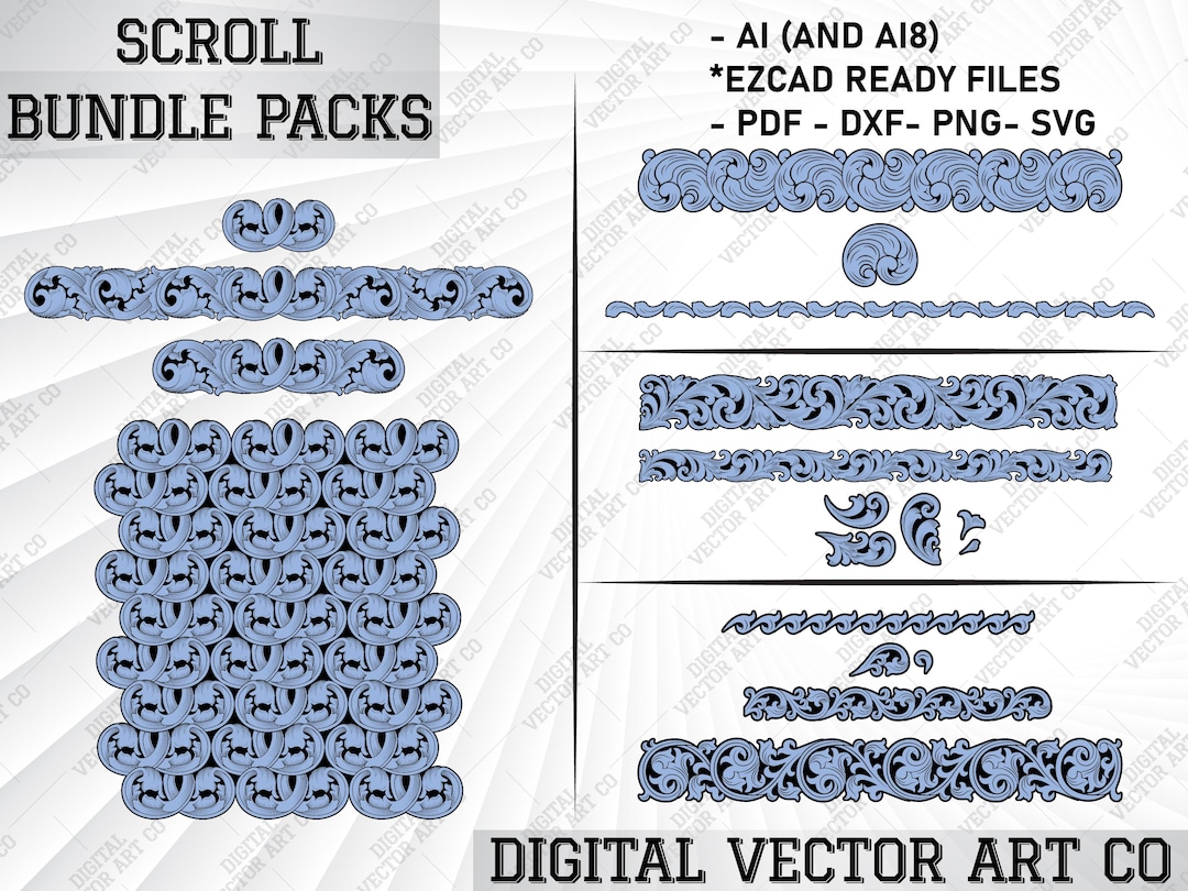 Scrollwork for Laser Engraving,handengraving Scroll,scroll,scrollwork ...