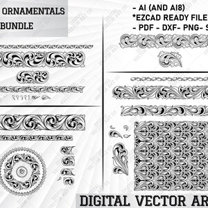Scroll Ornamentals Bundle.filigree,engraving,engraved,handengraving ...