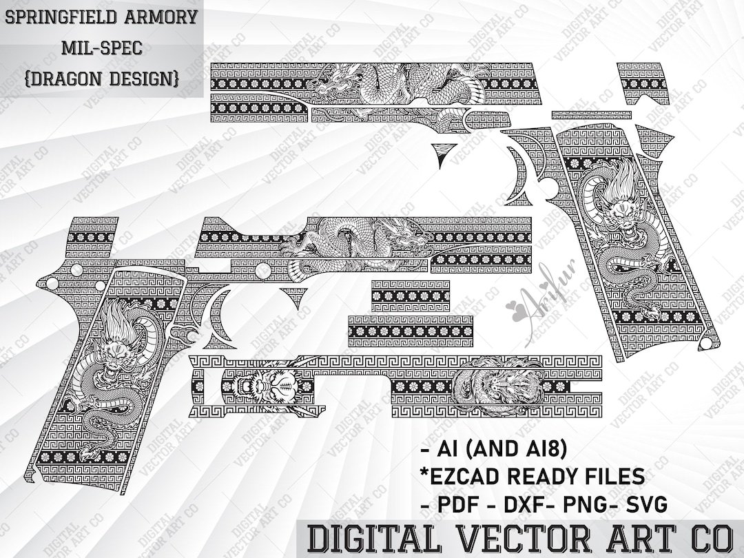 Svg Patterns,springfield Armory Mil Spec Dragon Engraving Design ...