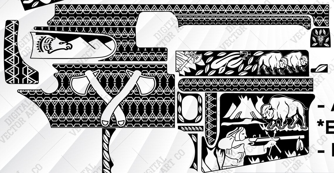 Ar 15 Tomahawk. Svg Ar File, Svg Patterns, Tomahawk Pattern,vector Art ...