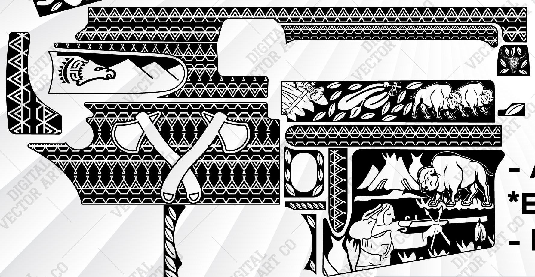 Ar 15 Tomahawk. Svg Ar File, Svg Patterns, Tomahawk Pattern,vector Art,laser Engraved,laser Cut ...