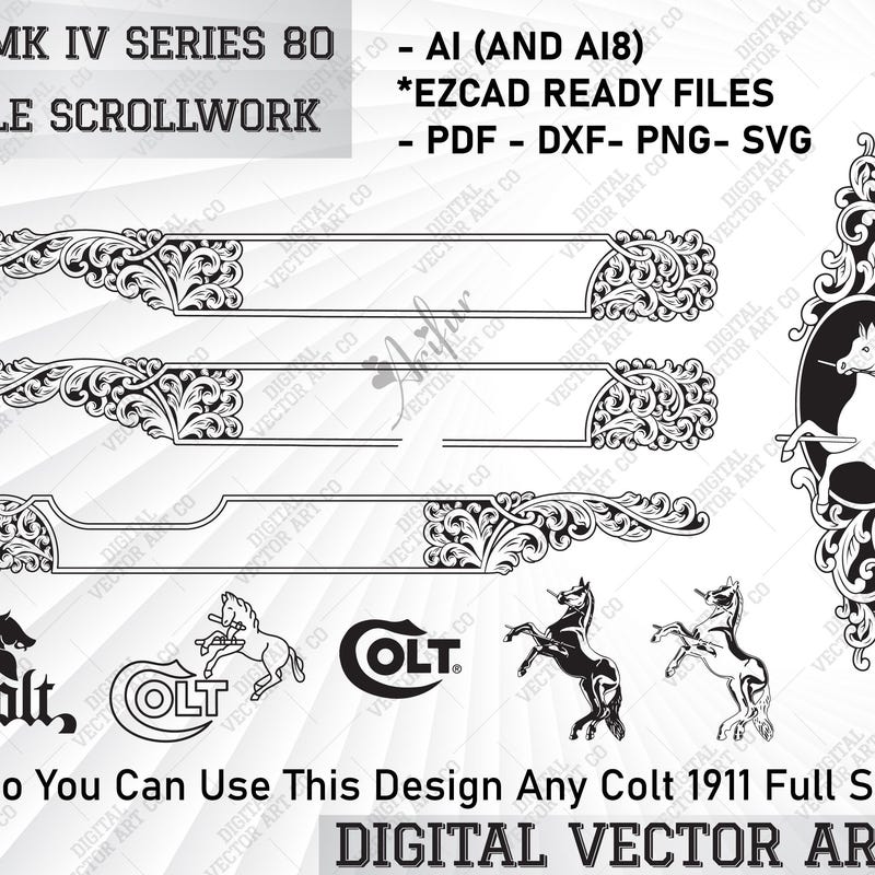 Colt 1911 Laser Vector - Etsy UK