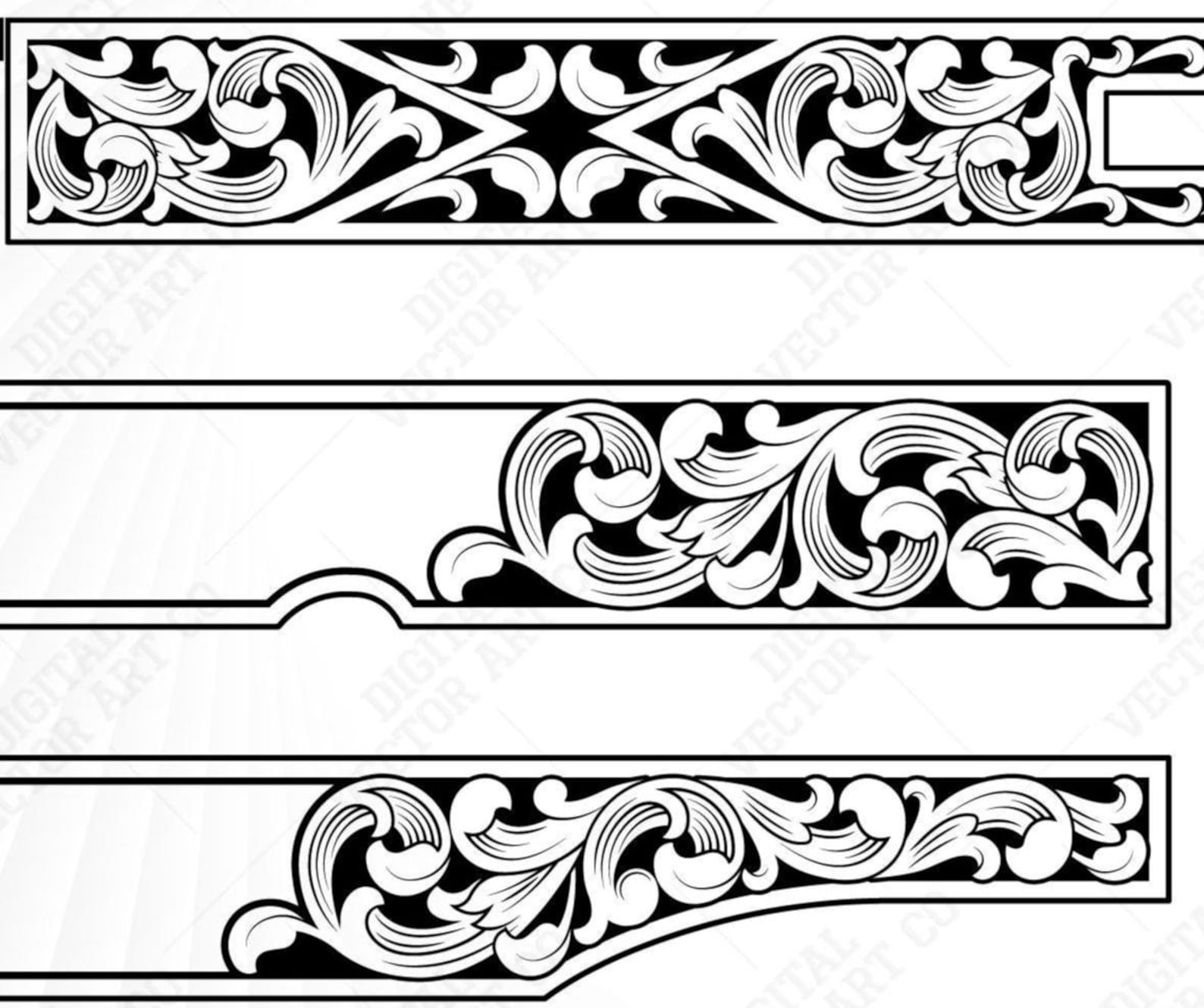 1911 Custom Slide Scrollwork | Laser Engraving | Gun Design File | Svg ...