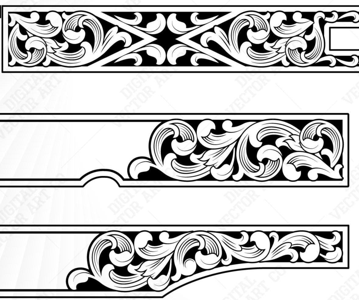 1911 Custom Slide Scrollwork | Laser Engraving | Gun Design File | Svg ...