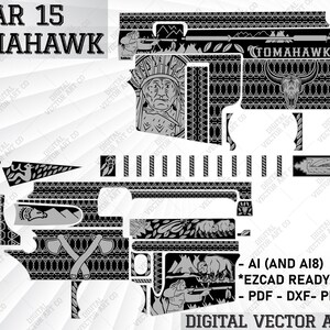 Ar 15 Tomahawk. Svg Ar File, Svg Patterns, Tomahawk Pattern,vector Art ...