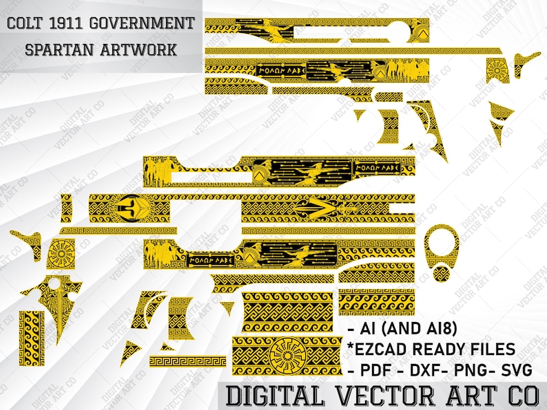 Colt 1911 Government, Warrior of Sparta, Spartan Svg File, Colt1911 ...