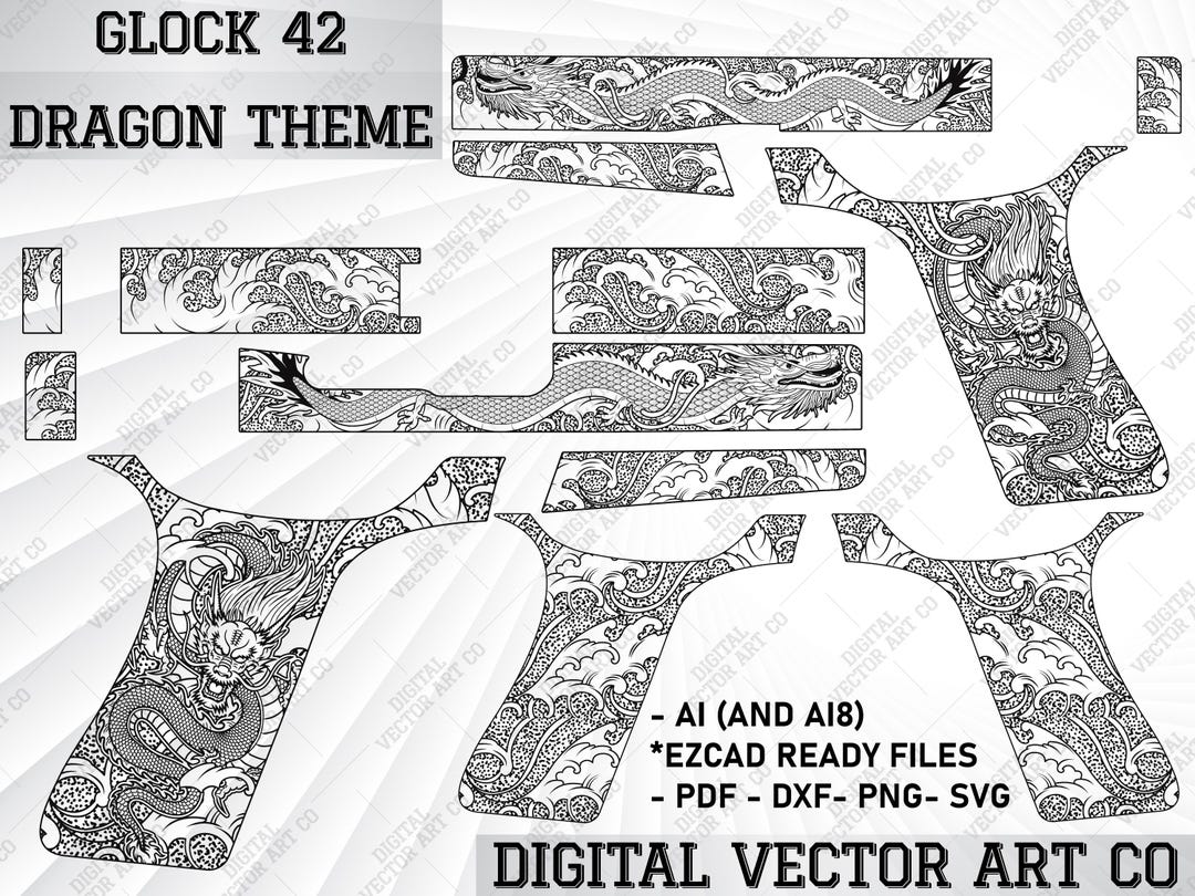 Dragon Theme Glock 42 Stippling Patterns Laser Engraving Files.glock ...