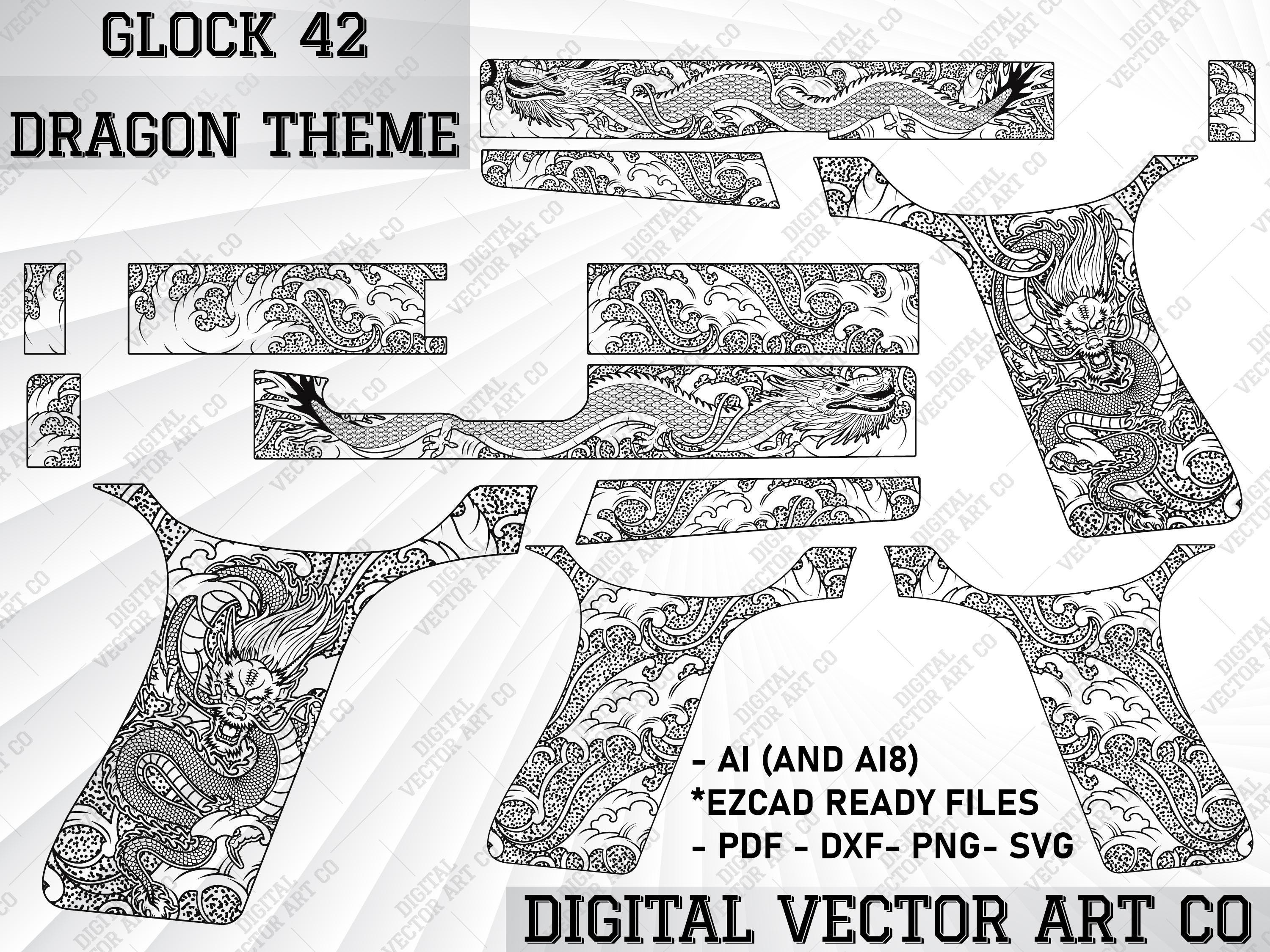 Dragon Theme Glock 42 Stippling Patterns Laser Engraving Files.glock ...