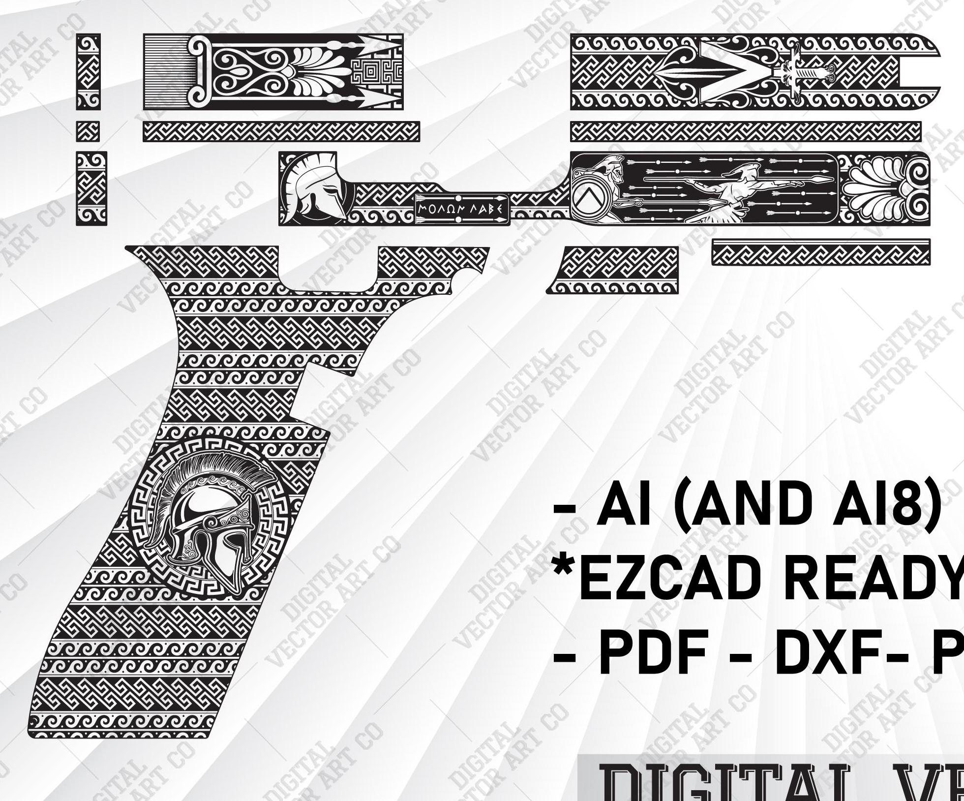 Glock 17 Gen 5 Spartan Theme. Glock Svg File, Laser Svg File,fiber ...