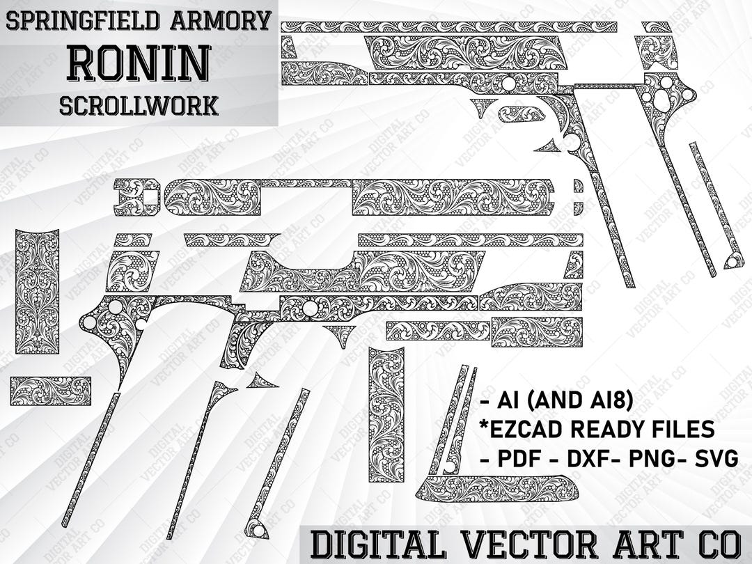 Springfield Armory Ronin Scrollwork Springfield Engraving Design ...