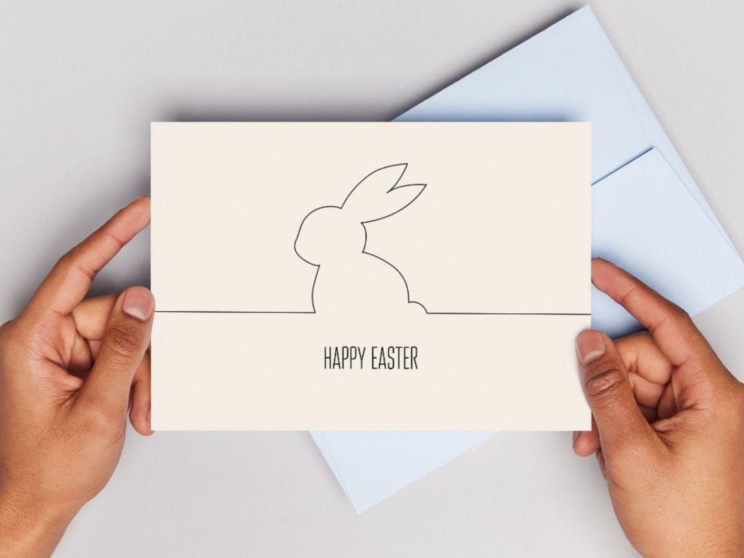 Digital Easter Card, Easter Card for Friends and Family, Minimalistic ...