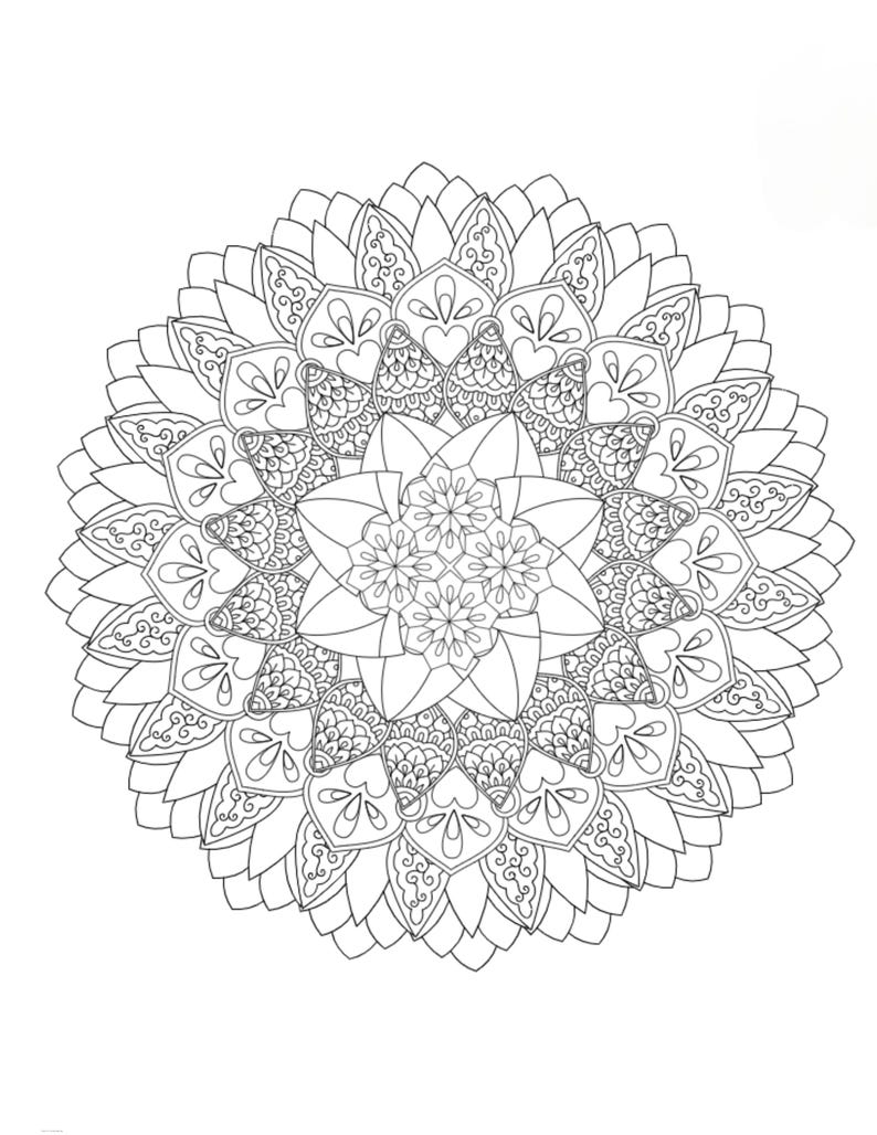 50 Mandala Coloring Pages editable ready to Print - Etsy